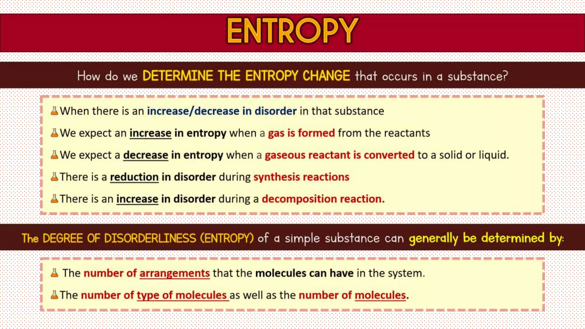 CHEMICAL THERMODYNAMICS (SPONTANEITY AND ENTROPY) | PPTX