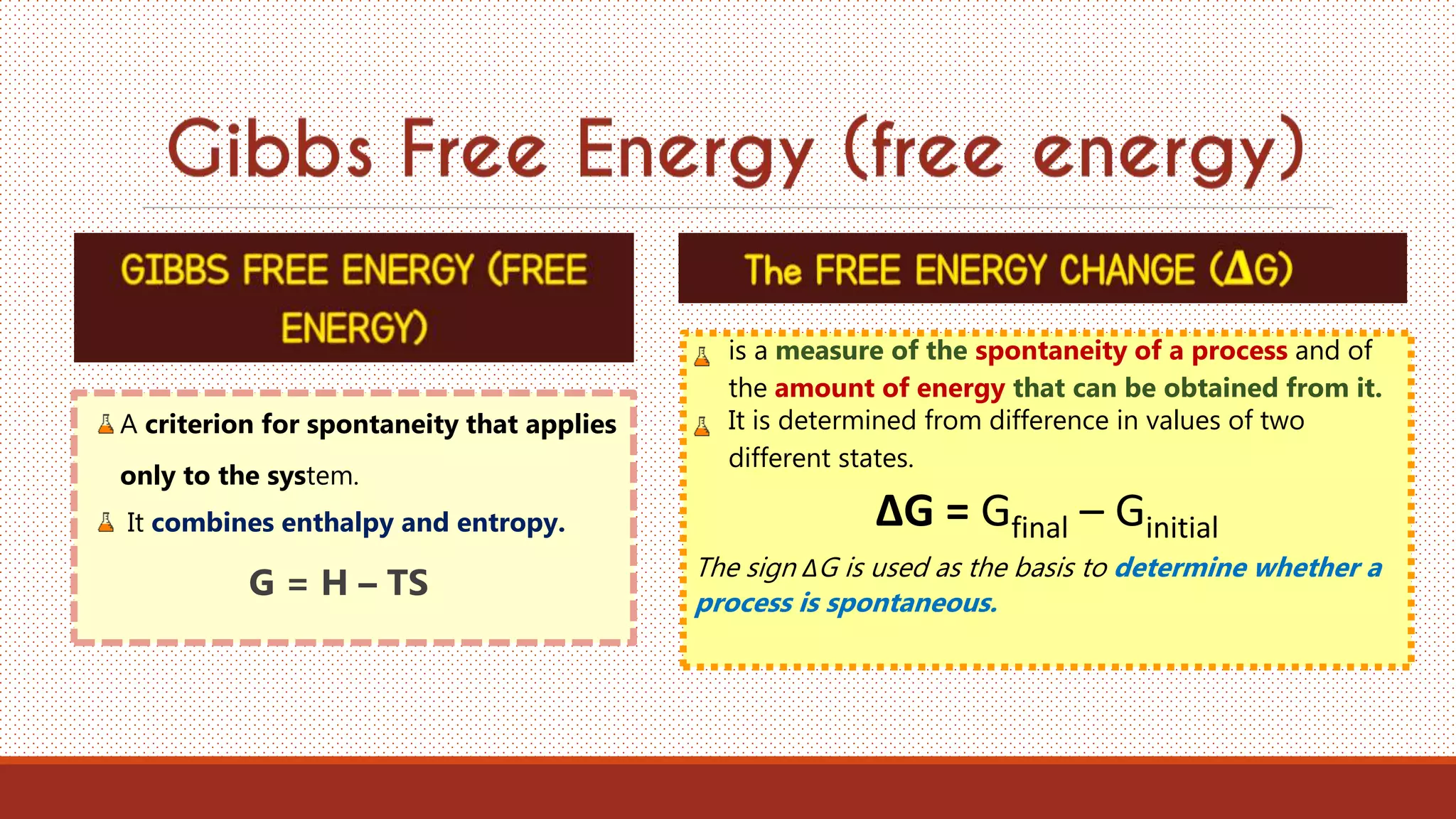 CHEMICAL THERMODYNAMICS (SPONTANEITY AND ENTROPY) | PPTX