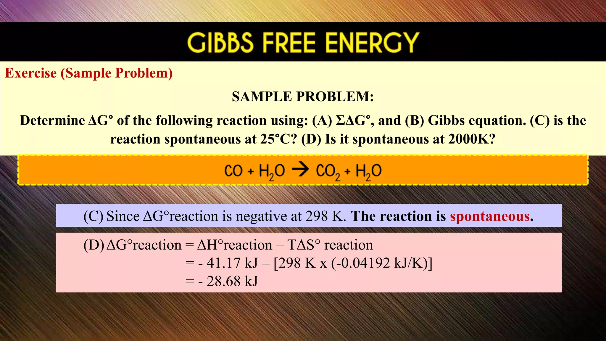 CHEMICAL THERMODYNAMICS (SPONTANEITY AND ENTROPY) | PPTX