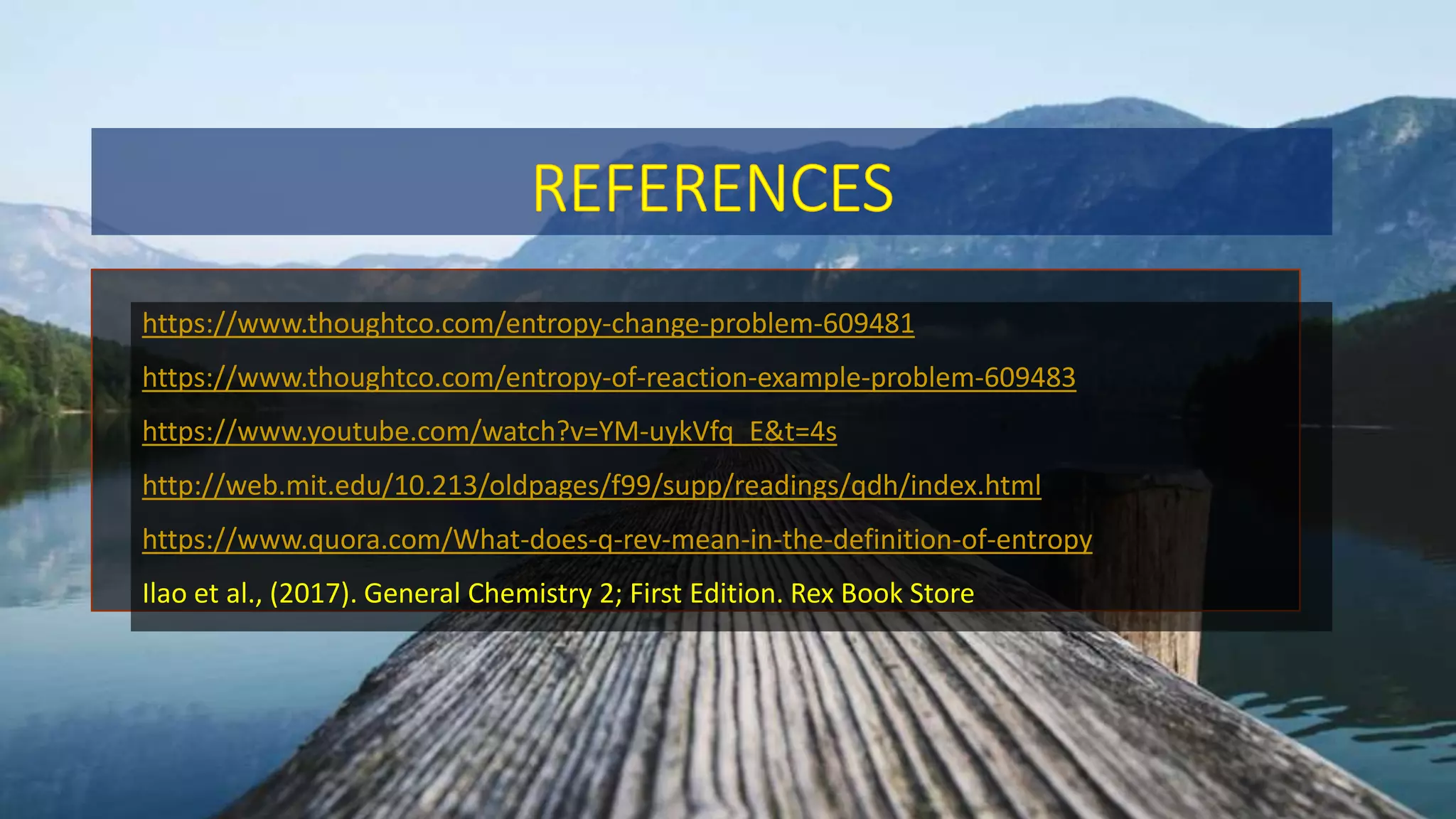 CHEMICAL THERMODYNAMICS (SPONTANEITY AND ENTROPY) | PPTX