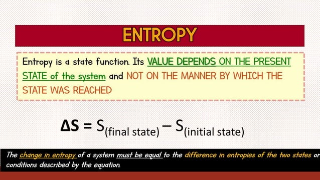 CHEMICAL THERMODYNAMICS (SPONTANEITY AND ENTROPY) | PPTX | Chemistry ...
