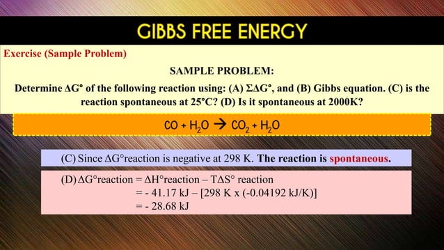 CHEMICAL THERMODYNAMICS (SPONTANEITY AND ENTROPY) | PPTX | Chemistry ...