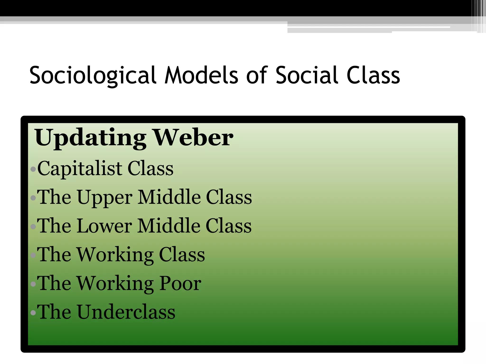 Chapter 10 Social Class In The United States | PPTX