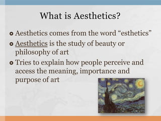 Chapter 15 - Introducing Aesthetics (1) | PPTX