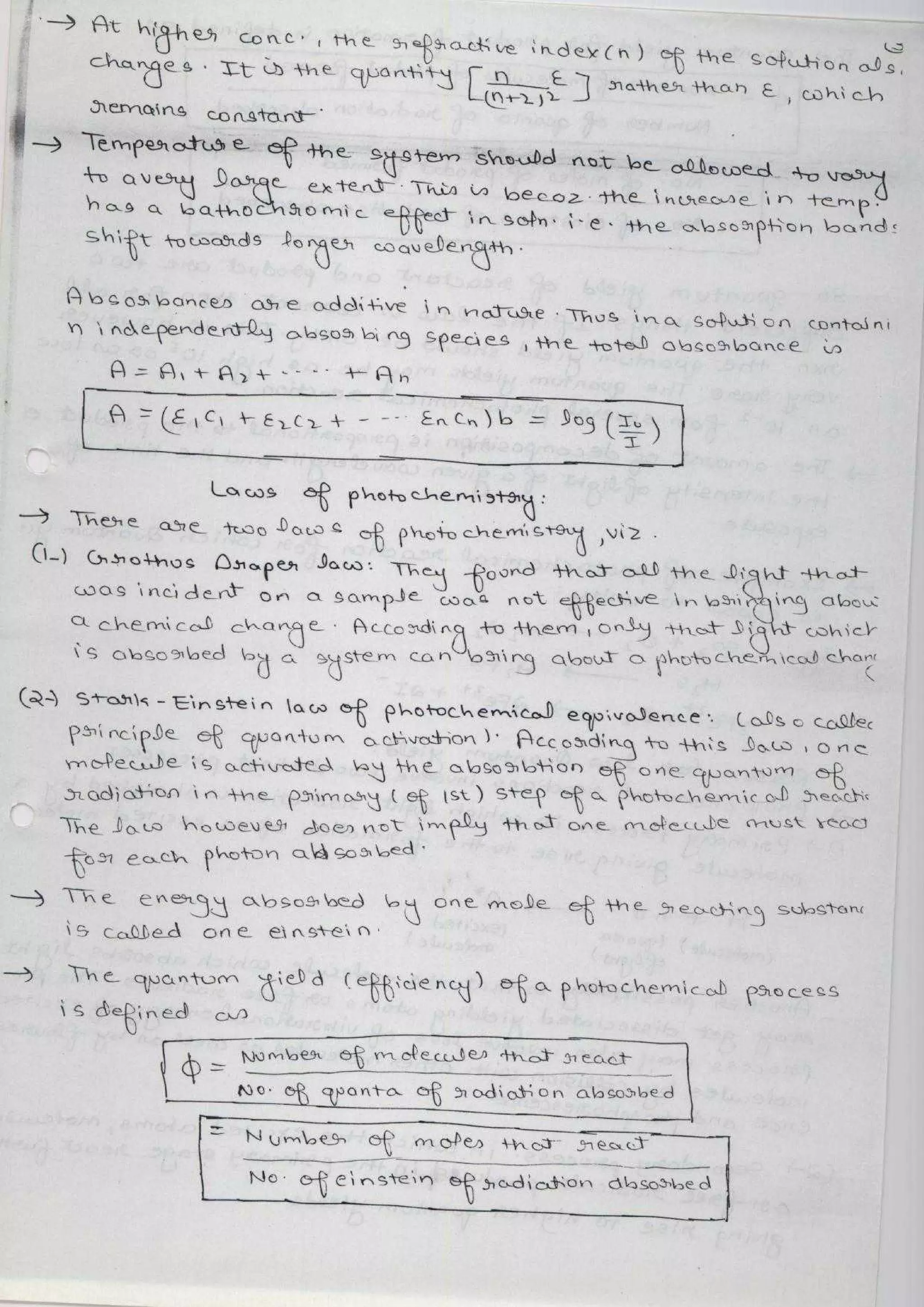 Chapter 10 photochemistry | PDF
