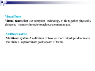 Understanding Work Teams, Chapter-10 Organizational Behavior | PDF