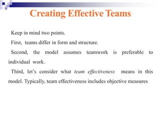 Understanding Work Teams, Chapter-10 Organizational Behavior | PDF