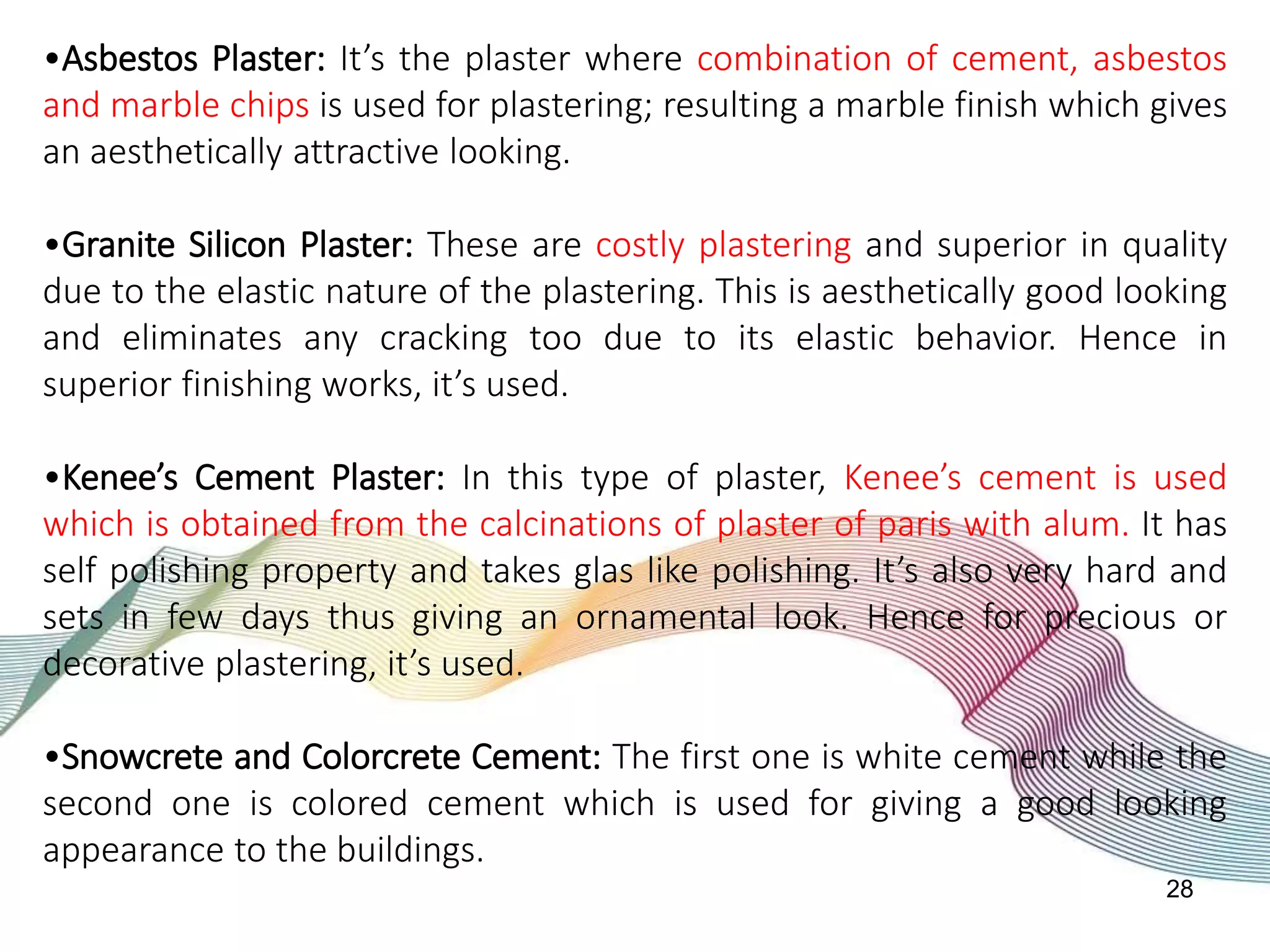 Chapter 10 wall finishes ( plastering,pointing & painting) | PPTX