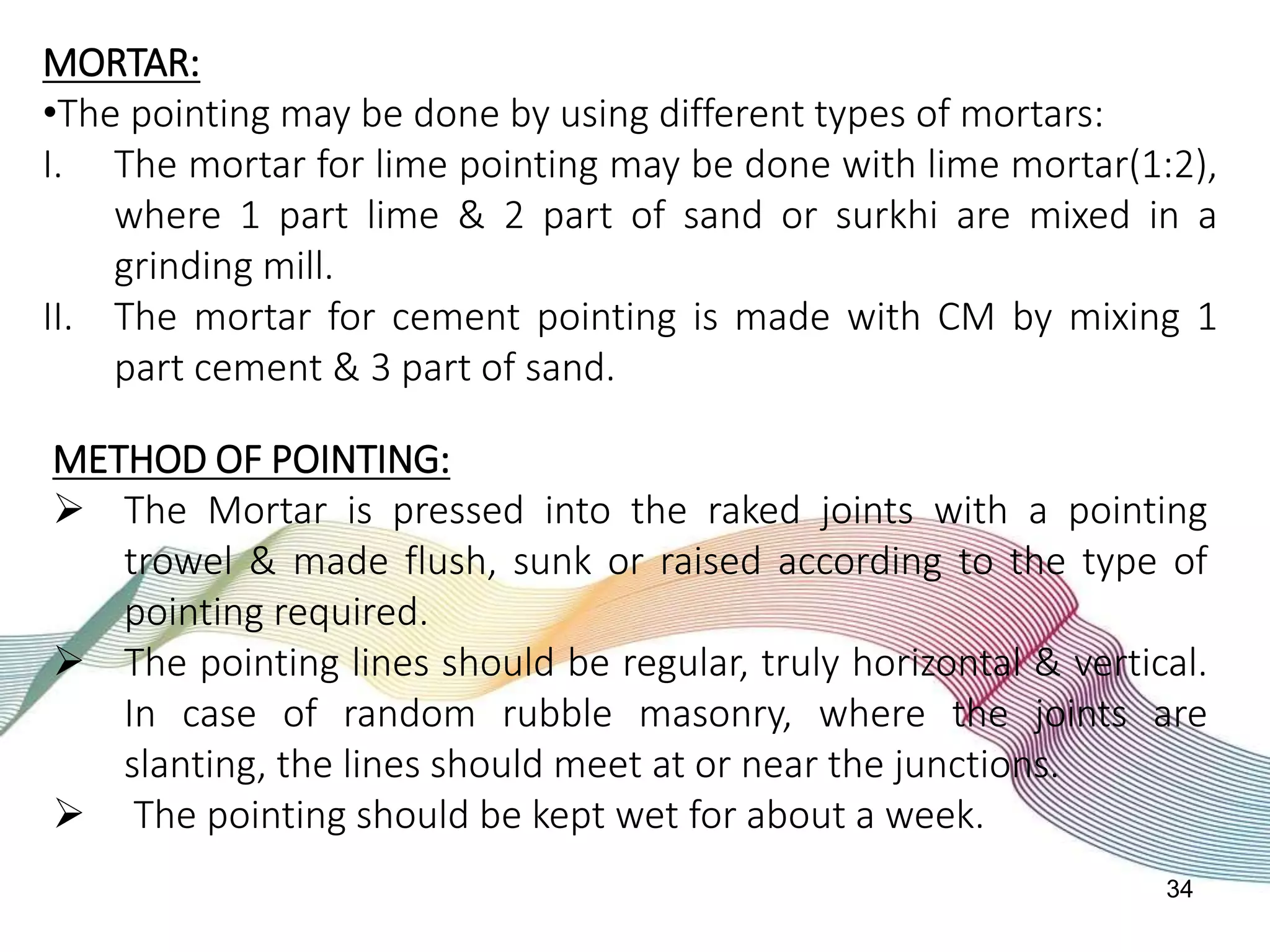 Chapter 10 wall finishes ( plastering,pointing & painting) | PPTX