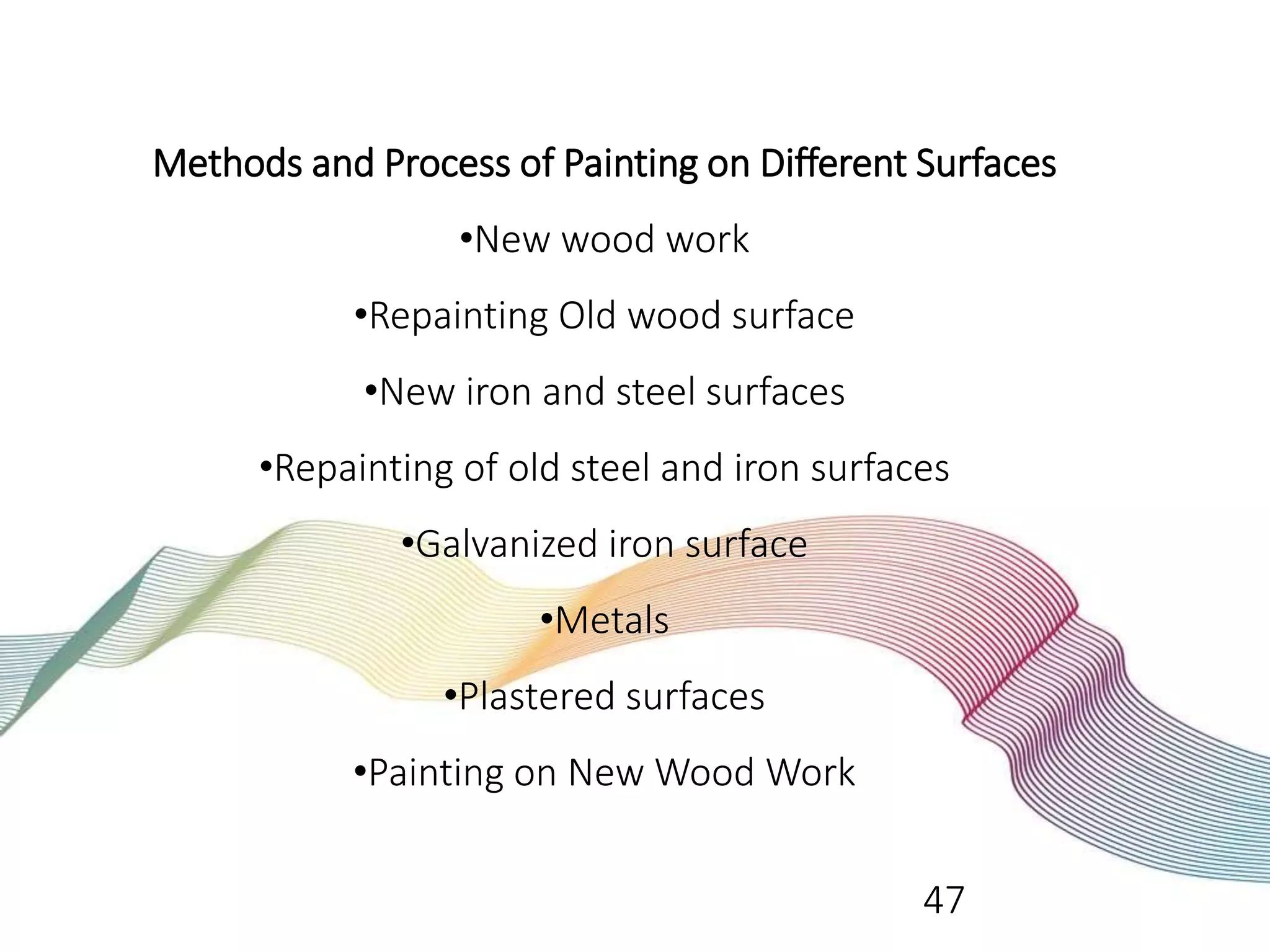 Chapter 10 wall finishes ( plastering,pointing & painting) | PPTX