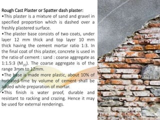 Chapter 10 wall finishes ( plastering,pointing & painting) | PPTX