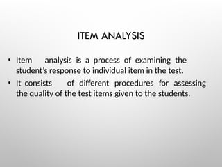 CHAPTER-11-analyzing-test-items. pptx | PPTX