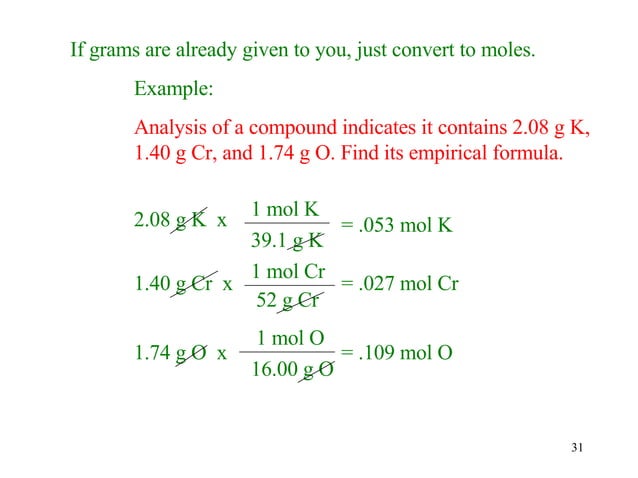 Chapter 10 - Chemical Quantities | PPT