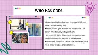 Disruptive, Impulse Control and Conduct Disorder | PPTX