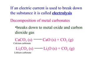 Chapter 11 - Reaction Types | PPT