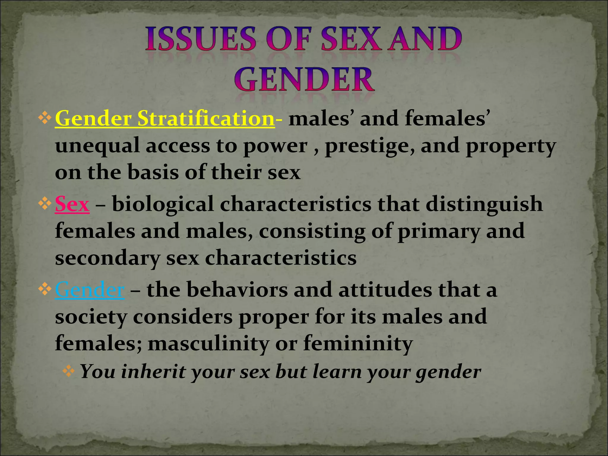 Chapter 11 Sex And Gender Ppt