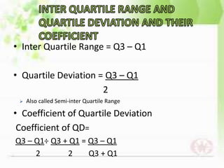 Chapter 11 ,Measures of Dispersion(statistics) | PPTX