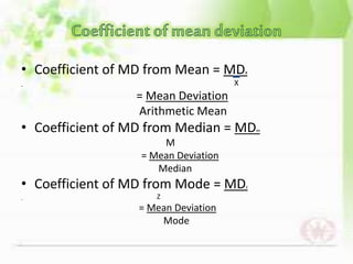 Chapter 11 ,Measures of Dispersion(statistics) | PPTX