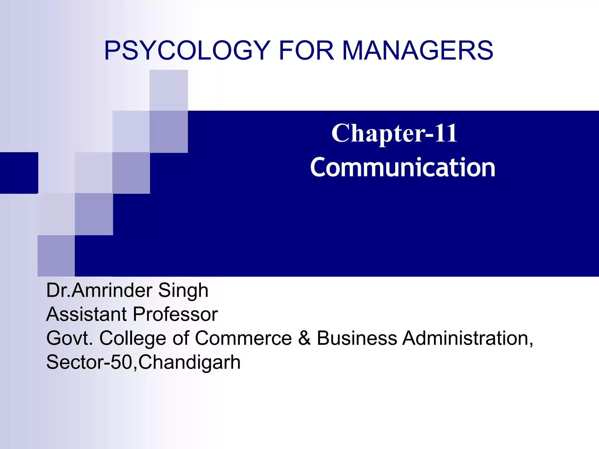 Communication, Chapter 11 Organizational Behavior | PDF
