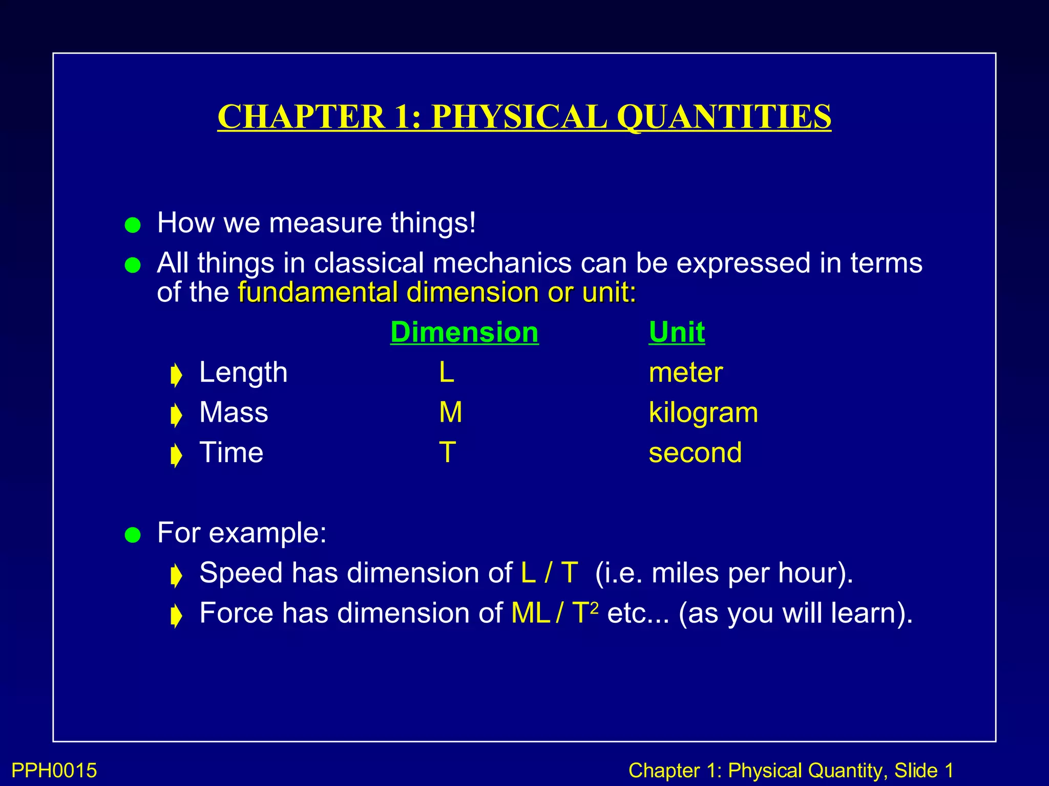 Chapter 1(2)INTRODUCTION TO PHYSICS | PPT
