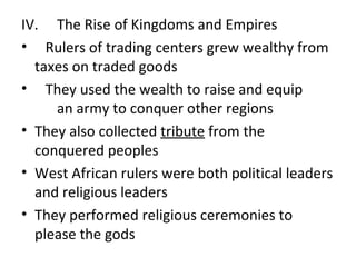 Chapter 12 - Early Societies in West Africa | PPT