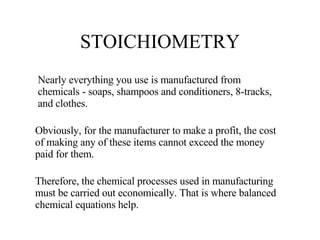 Chapter 12 Stoichiometry | PPT