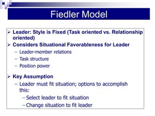 Basic Approaches to Leadership, Chapter-12- Organizational Behavior | PDF