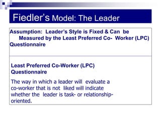 Basic Approaches to Leadership, Chapter-12- Organizational Behavior | PDF