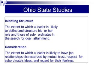 Basic Approaches to Leadership, Chapter-12- Organizational Behavior | PDF