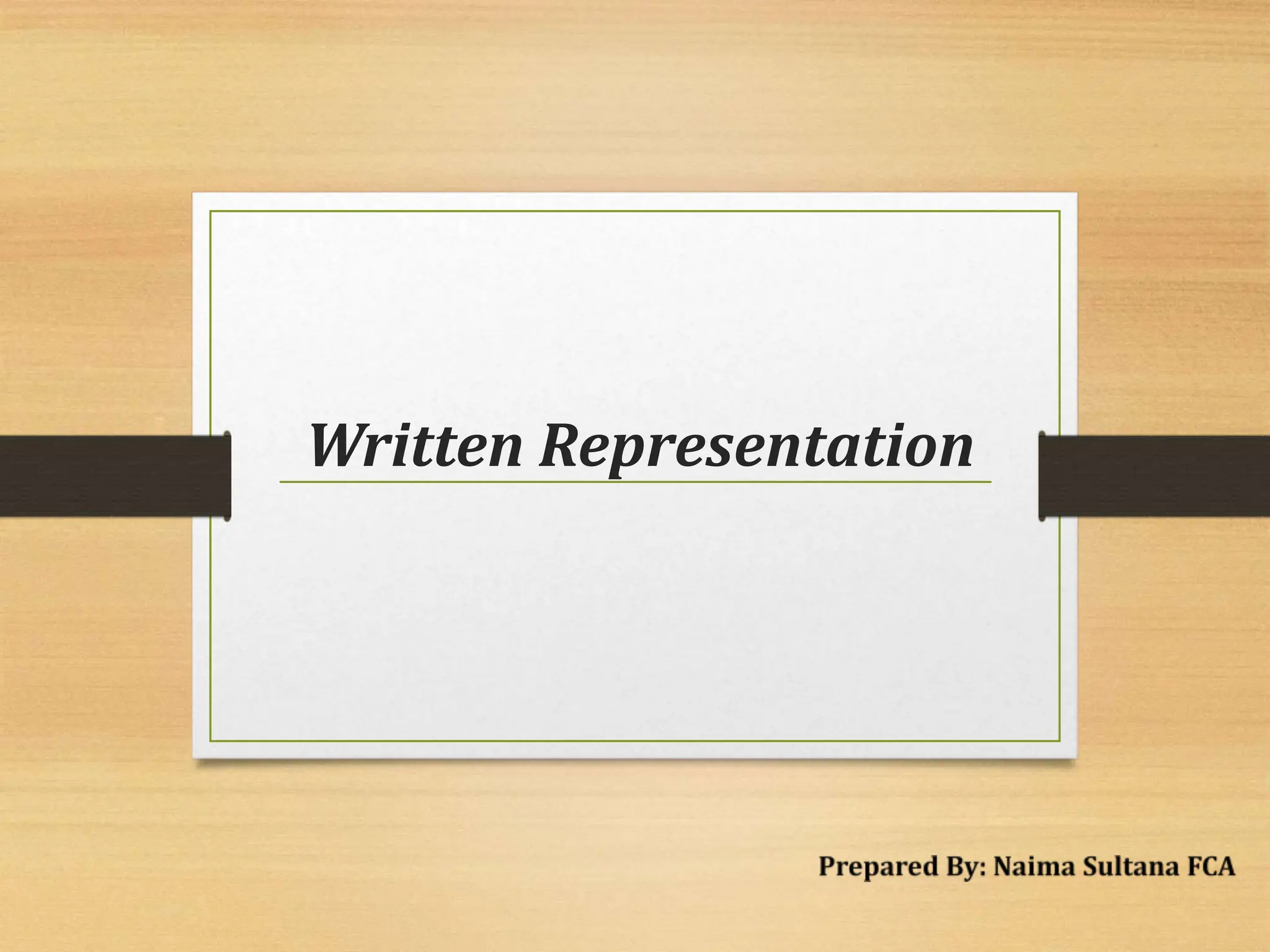 Chapter- 12 (Written Representation Letter).pptx