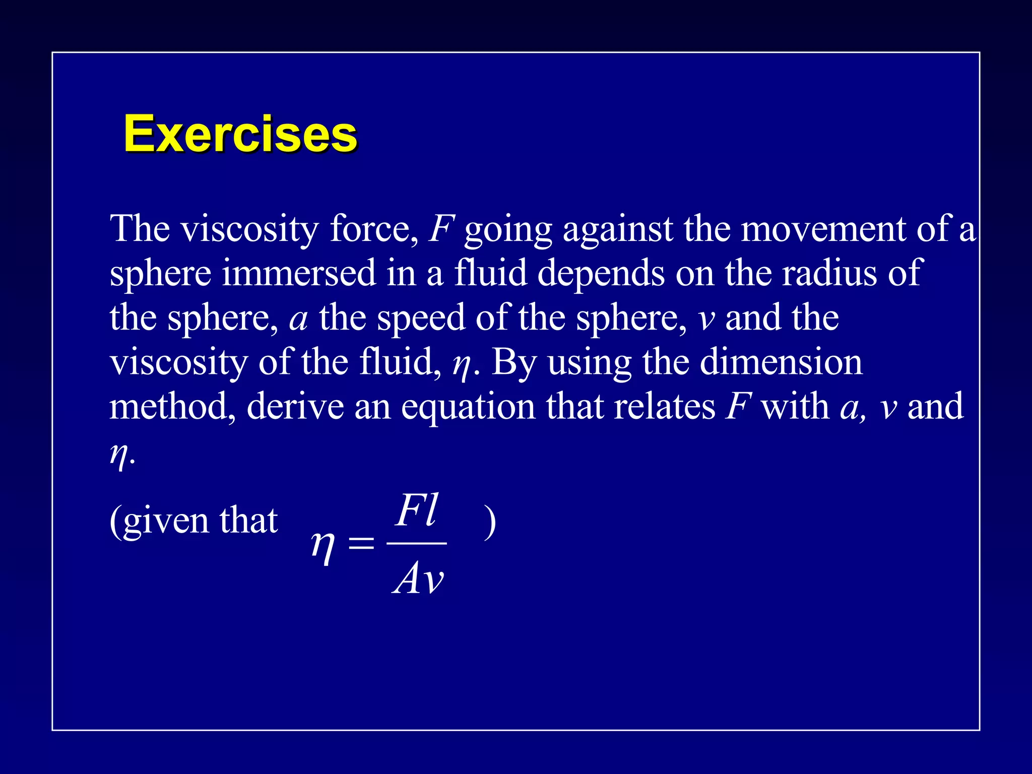 Chapter 1(3)DIMENSIONAL ANALYSIS | PPT