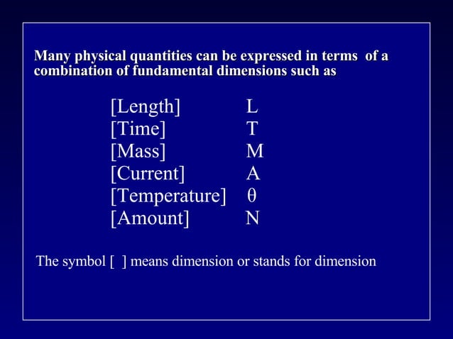 Chapter 1(3)DIMENSIONAL ANALYSIS | PPT | Physics | Science
