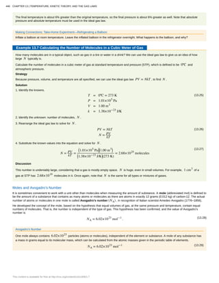 Chapter 13 temperature kinetic theory and the gas laws | PDF ...