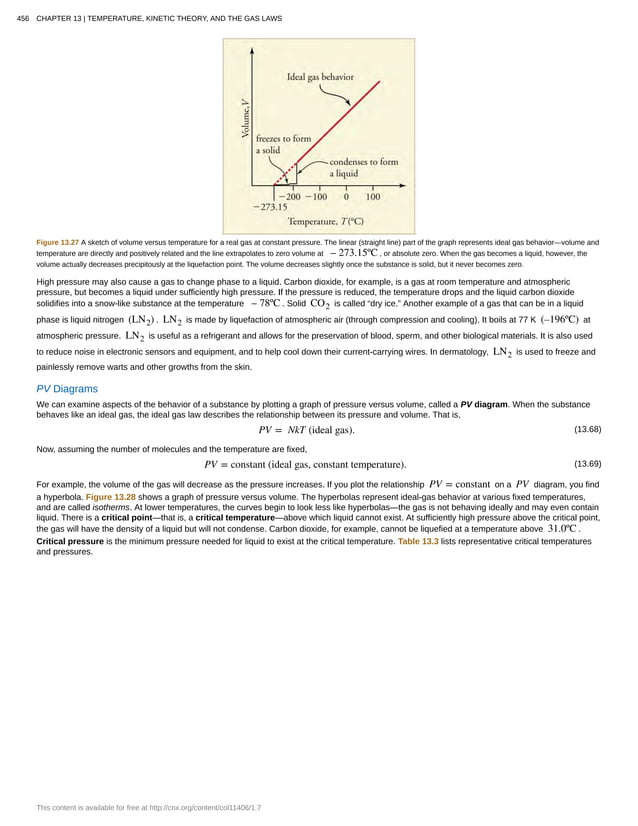Chapter 13 temperature kinetic theory and the gas laws | PDF