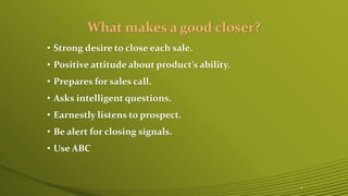 Closing the Sale | PPTX