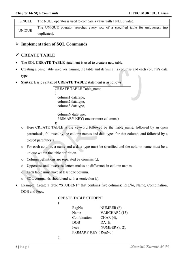 Chapter 14 Sql Commands Pdf Free Download