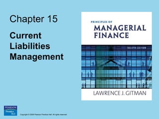 Current Liabilities Management A sub Topic of WCM | PPT