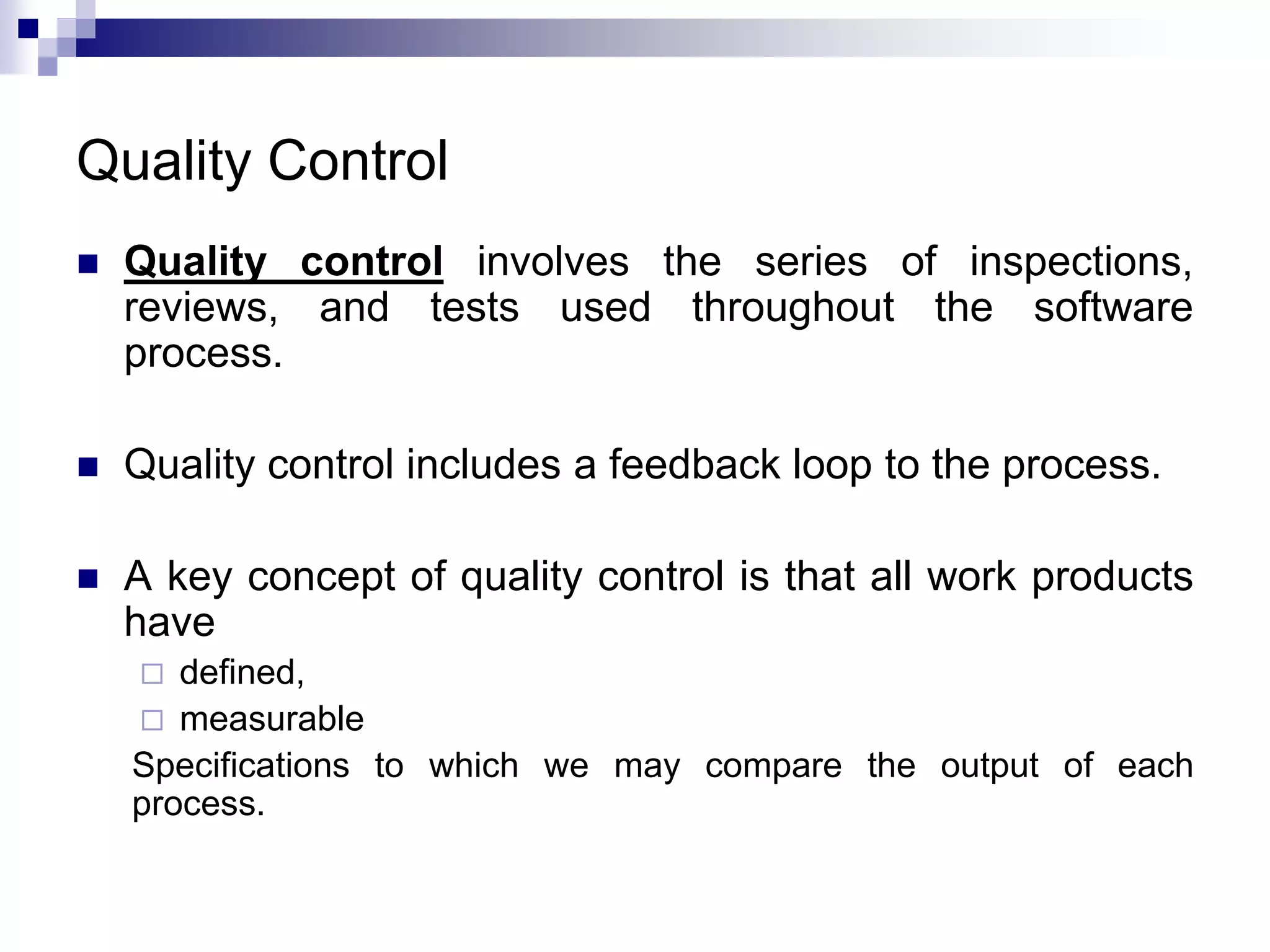 Software Quality Assurance in software engineering | PPT