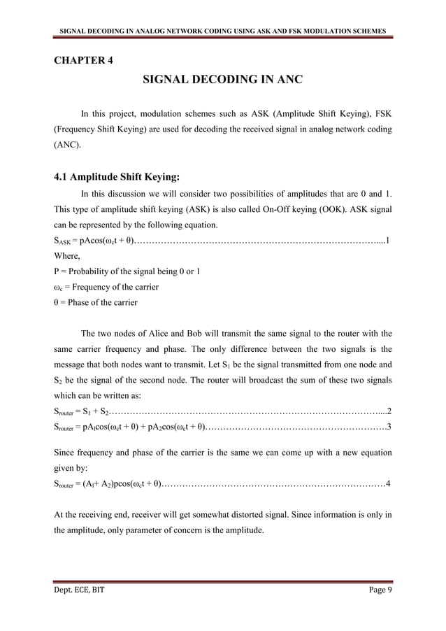 Signal Decoding In Analog Network Coding Using Ask And Fsk Modulation Schemes Pdf