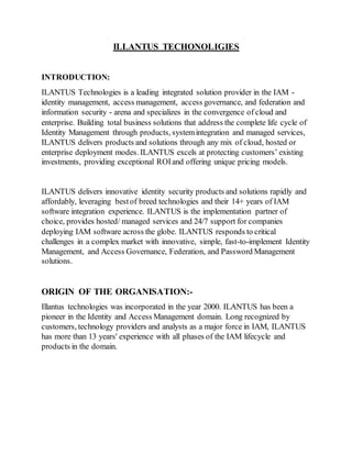 Chapter.3 ILANTUS TECHNOLOGIES Company Profile | DOCX | Cloud Computing ...