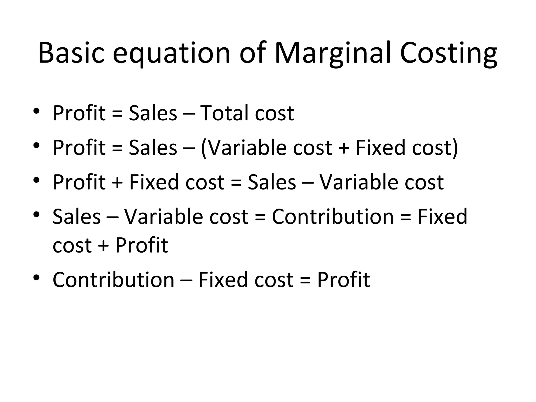 Chapter 16-marginal-costing and cvp analysis | PPT