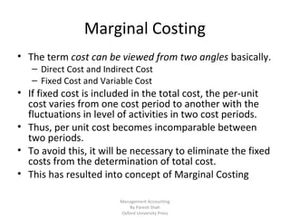 Chapter 16-marginal-costing and cvp analysis | PPT