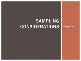chapter-16 Sampling considerations.pdf | Science