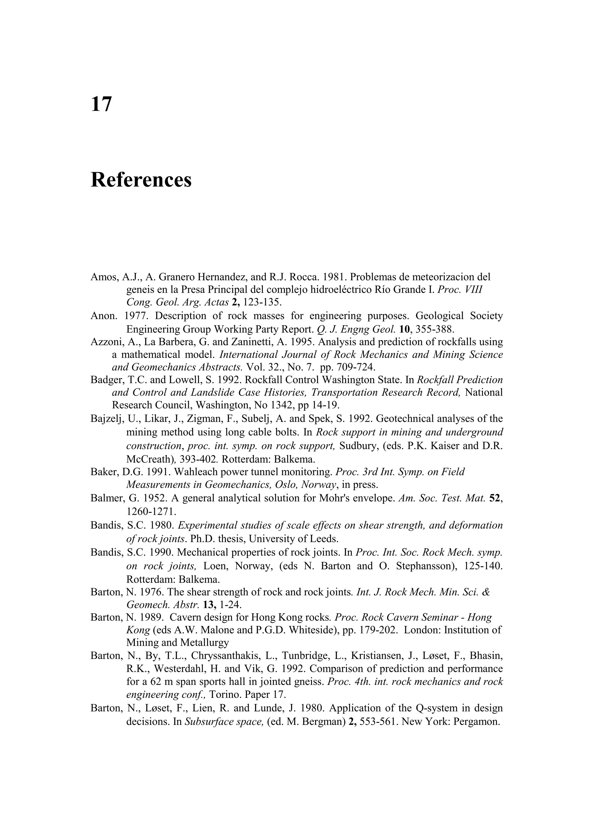 Chapter 17 Of Rock Engineering | PDF