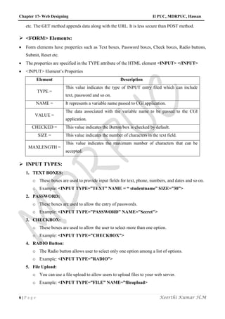 chapter-17-web-designing2.pdf | Web Design and HTML | Internet