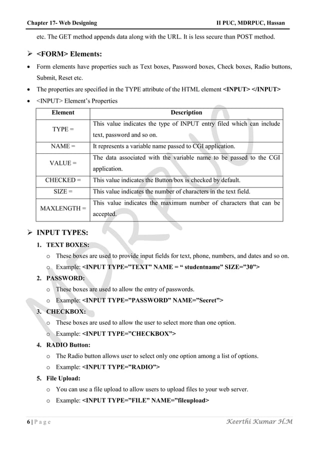 chapter-17-web-designing2.pdf | Web Design and HTML | Internet