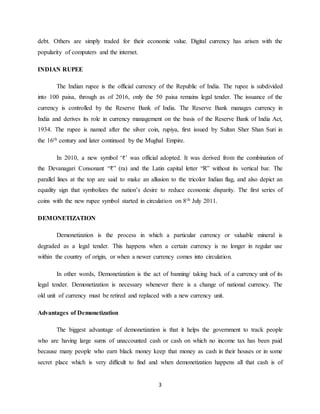 Demonetization of Indian Currency | DOCX