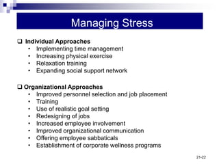 Organizational Change and Stress Management, Chapter 19-Organizational ...
