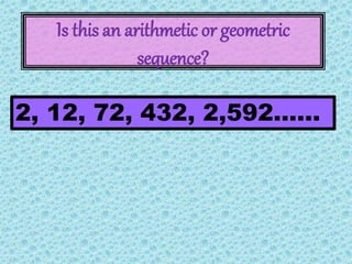Chapter 1 arithmetic & geometric sequence | PPT