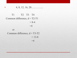 Chapter 1 arithmetic & geometric sequence | PPTX